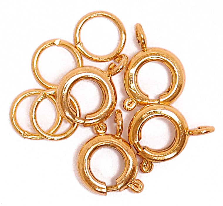Bolt and Spring Rings . 4 pairs - Gold – Sew Essential