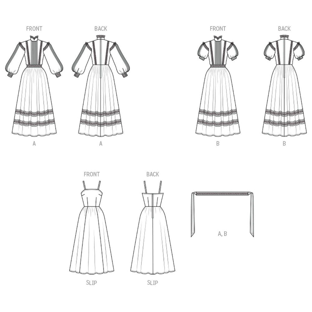 Misses Gown‚ Slip and Sash by Laura Ashley McCalls Sewing Pattern 8595 ...