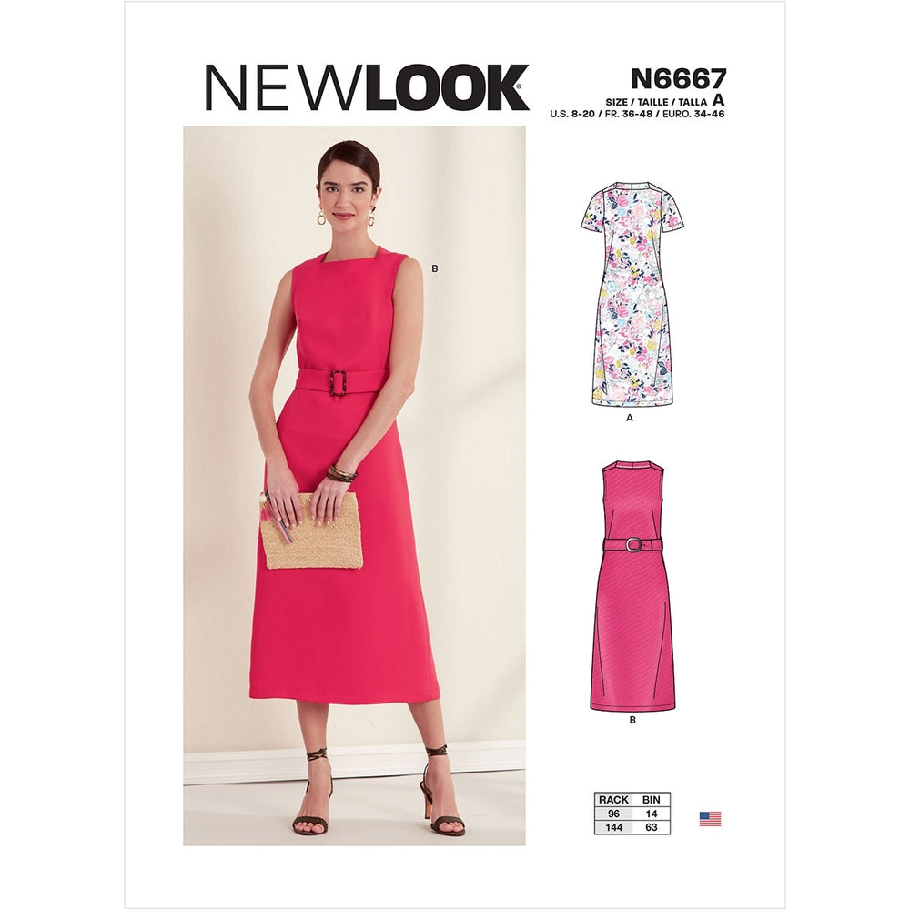 Misses Dress New Look Sewing Pattern 6667 – Sew Essential