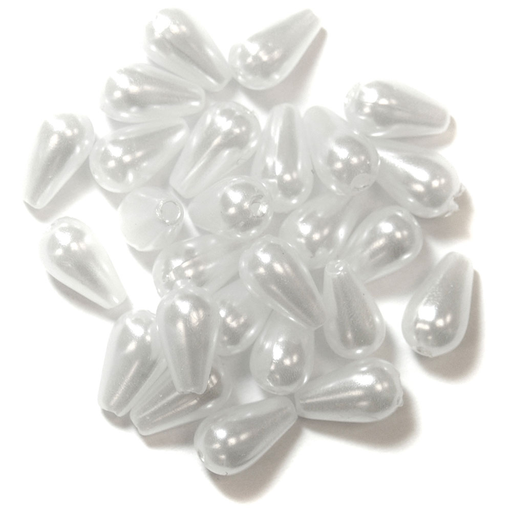 Craft Factory 9mm x 6mm Oval Plastic Pearls | Sew Essential