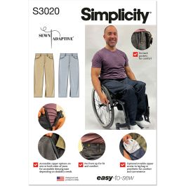 Unisex Adaptive Jeans by Sewn Adaptive Simplicity Sewing Pattern 3020 ...