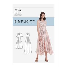 Misses Released Pleat Dress Simplicity Sewing Pattern 9134 | Sew Essential