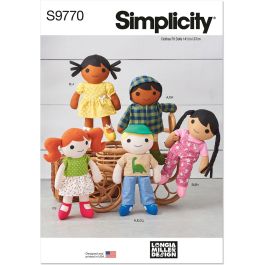 14.5 Inch Cloth Dolls and Clothes Simplicity Sewing Pattern 9770. One ...